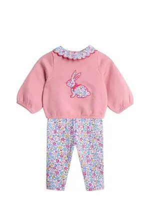 JOJO MAMAN BEBE Bunny Appliqué Sweatshirt & Leggings Set - Pink