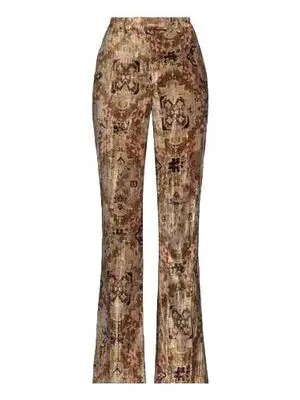SEVENTY VENEZIA Floral Design Flared Pants - Beige