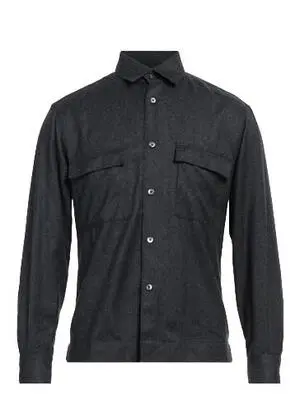 XACUS Shirt Charcoal Size Virgin Wool - Grey