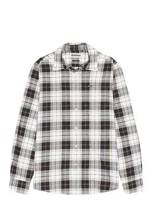 Barbour Wetheram Tailored Tartan Shirt In Blue - Riverstone Tartan