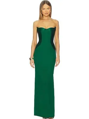 GAURAV GUPTA Petal Column Gown - Emerald