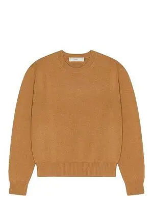 DUNST Cashmere Blend Crew Neck Sweater - Camel