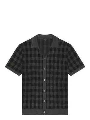 Rails Ronan Short Sleeve Shirt In Black - Charcoal Black