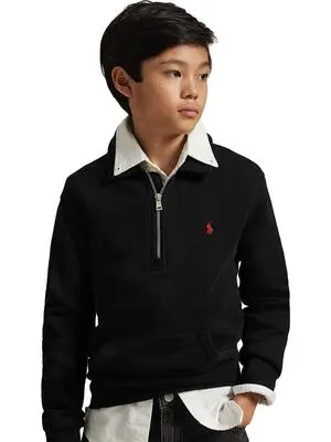 Ralph Lauren Fleece Collared Sweatshirt - Polo Black