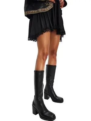 SILENT D Platform Tall Boots Black - Fp Exclusive