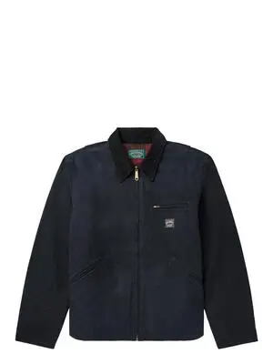 Ralph Lauren Logo Appliquéd Corduroy-trimmed Field Jacket - Black