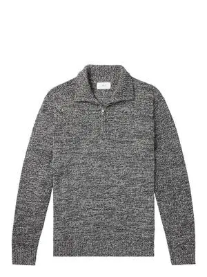 Mr P. Wool And Cashmere-blend Half-zip Sweater - Black