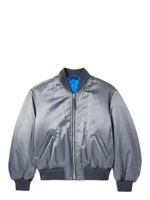 TOM FORD Silk-satin Padded Bomber Jacket - Silver