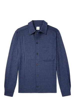 Paul Smith Houndstooth Cotton-blend Shirt - Blue