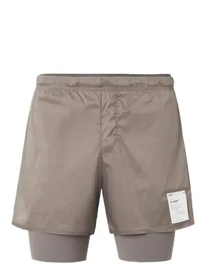 Satisfy 8" Straight-leg Layered Techsilk And Justice™ Coldblack® Shorts - Brown
