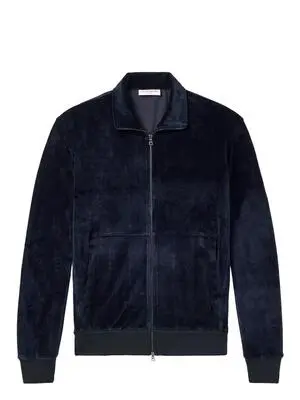 ORLEBAR BROWN Cassian Cotton-Blend Velour Track Jacket