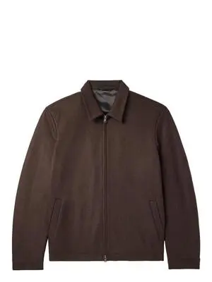 Sunspel Boiled-wool Harrington Jacket - Brown