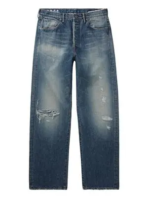 Visvim Social Sculpture 01 Wide-leg Selvedge Jeans - Blue