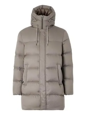 Herno Quilted Twill Hooded Down Jacket - Neutrals