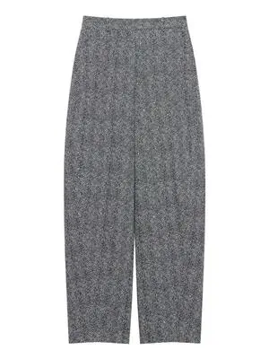 Givenchy Tailored Cotton Herringbone Pants - Black/white