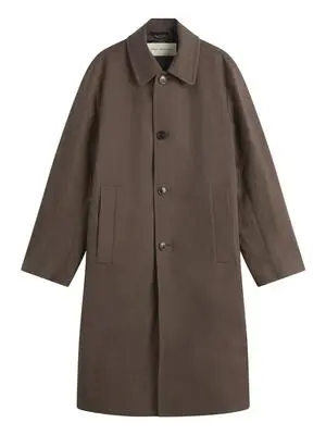 Dries Van Noten Water Repellent Double Faced Cotton Coat - Mud