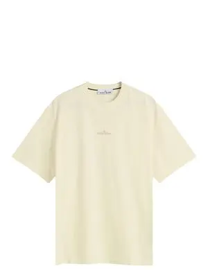 Stone Island Bleeding Numbers Compass Print T-shirt - Ivory
