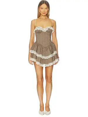 Majorelle Dolly Mini Dress - Brown