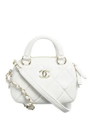Chanel Mini Bowling Bag - White