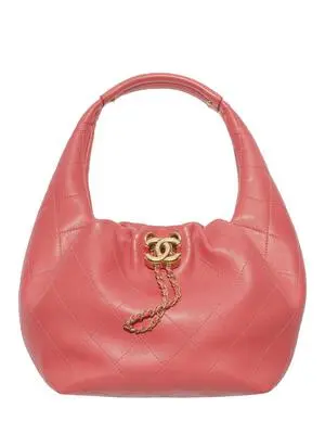 Chanel Hobo Handbag Coral
