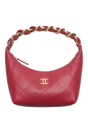 Chanel Hobo Handbag Red