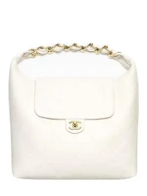 Chanel Maxi Hobo Bag - White