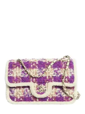Chanel Large Flap Bag Fuschia, Pink, Beige & Brown