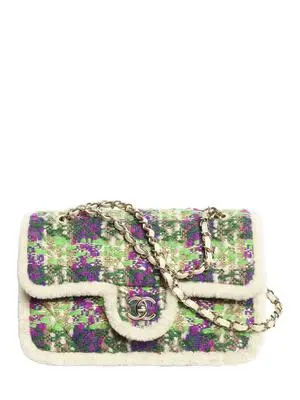 Chanel Large Flap Bag Green, Purple, Ecru & Brown