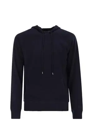 MC2 SAINT BARTH Wilbur Merino Wool Hooded Jumper - Blue