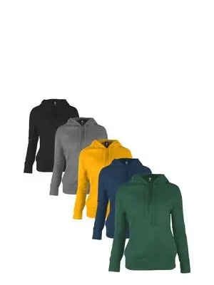 BENBEN 5-pack Slim-cut Pullover Tech Fleece Hoodie - Black/graphite/forestgreen