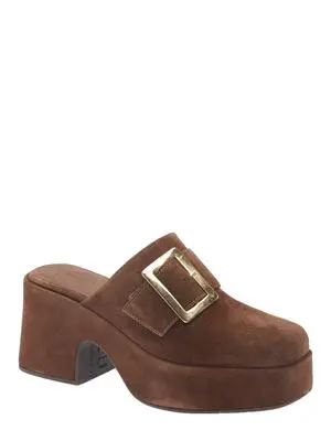 CHOCOLAT BLU Haze Platform Mule Coffee Suede