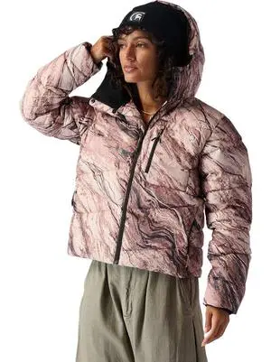 BACKCOUNTRY Backcountry Stansbury ALLIED Down Jacket Desert Stone Pink Print