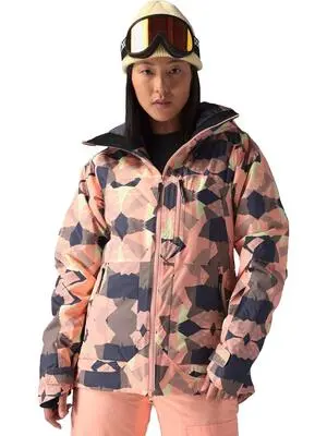 BACKCOUNTRY CrestCruiser Insulated Jacket Peach Sky Geo Collage Print