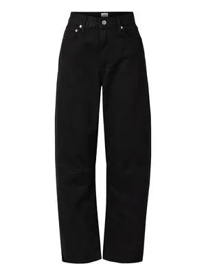 Citizens Of Humanity Miro Long Mid-rise Barrel-leg Jeans - Black