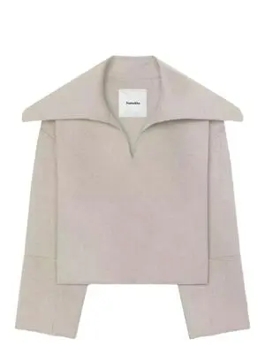 Nanushka Maxe Pilgrim-collar Sweater - Neutrals