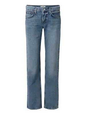 AGOLDE Low-Rise Slim-Leg Jeans Light Denim