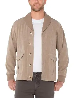 LIVERPOOL Shawl Collar Corduroy Jacket - Taupe