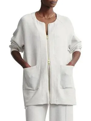 Varley Augusta Doublesoft® Zip-up Sweatshirt - Ivory Marl