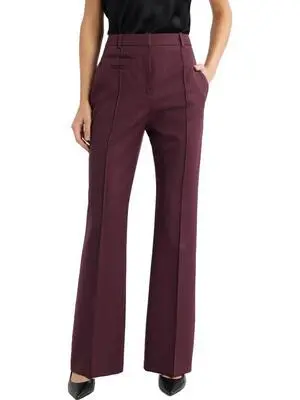 BOSS Talmia Virgin Wool Flare Pants - Soft Vermillion