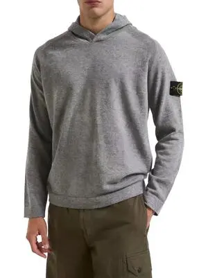 Stone Island Hooded Knitwear - Grey