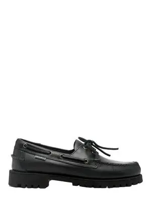 SEBAGO Leather Boat Shoes - Black