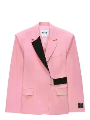 MSGM Belted Blazer - Pink