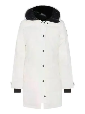 Canada Goose Button Hooded Coat - White