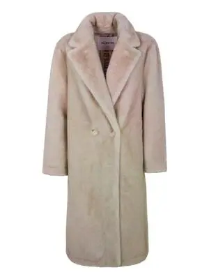 VALENTINI 1972 Double-breasted Faux Fur Coat - Neutrals