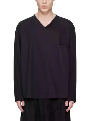 LEMAIRE V-neck Long-sleeve T-shirt - Blue