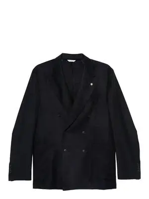 MANUEL RITZ Double-breasted Blazer - Blue