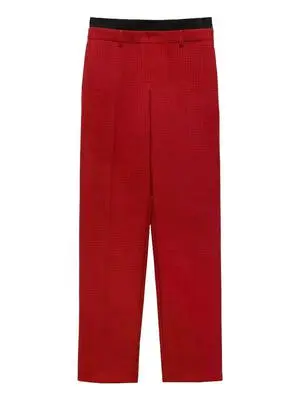 MSGM Check-pattern Trousers - Red