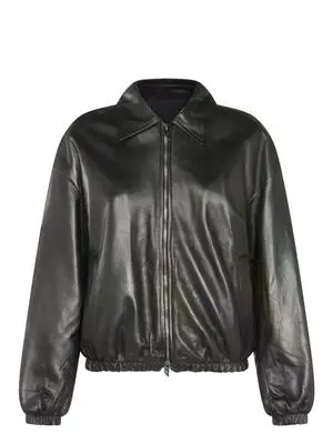 SALVATORE SANTORO Leather Zip Jacket - Black