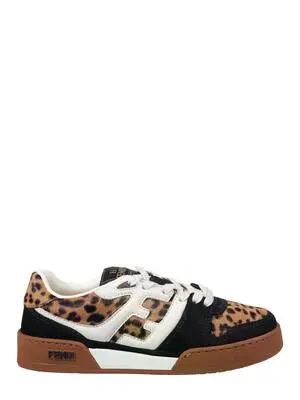Fendi Leopard-print Sneakers - Brown