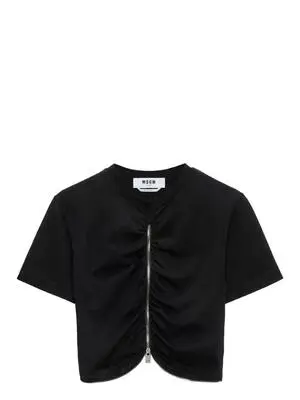 MSGM Zip-up Top - Black